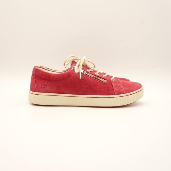 Born | Shoes | Nwt Born Tamara Red Suede Leather Sneaker | Poshmark